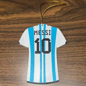 Lionel Messi #10 Christmas Ornament | Home Kit | World Cup Jersey ...