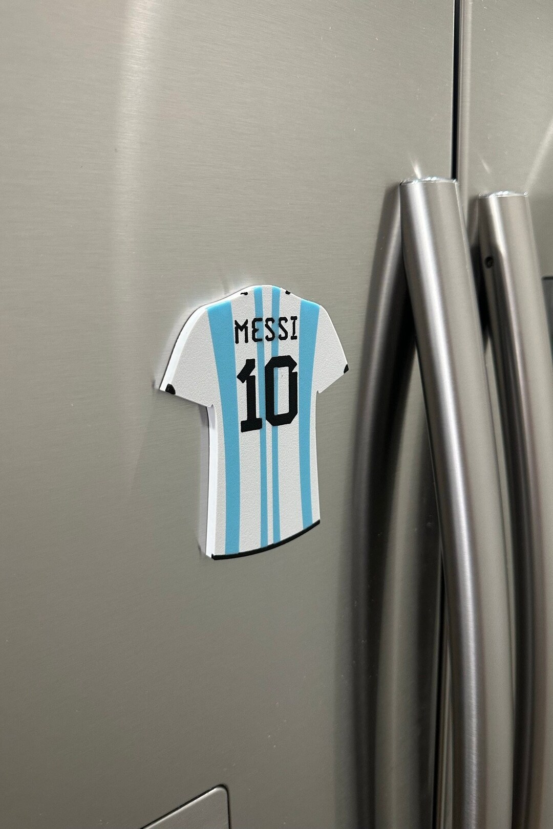 Lionel Messi #10 Jersey Magnet | Home Kit | World Cup Jersey | Fridge ...