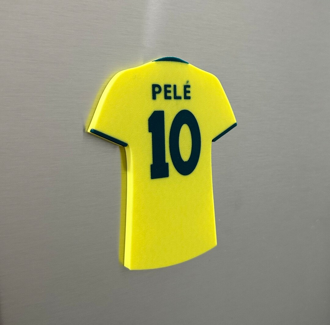Pele 10 Brazil National Team Inspired Jersey Magnet | Home Kit | Brazil ...
