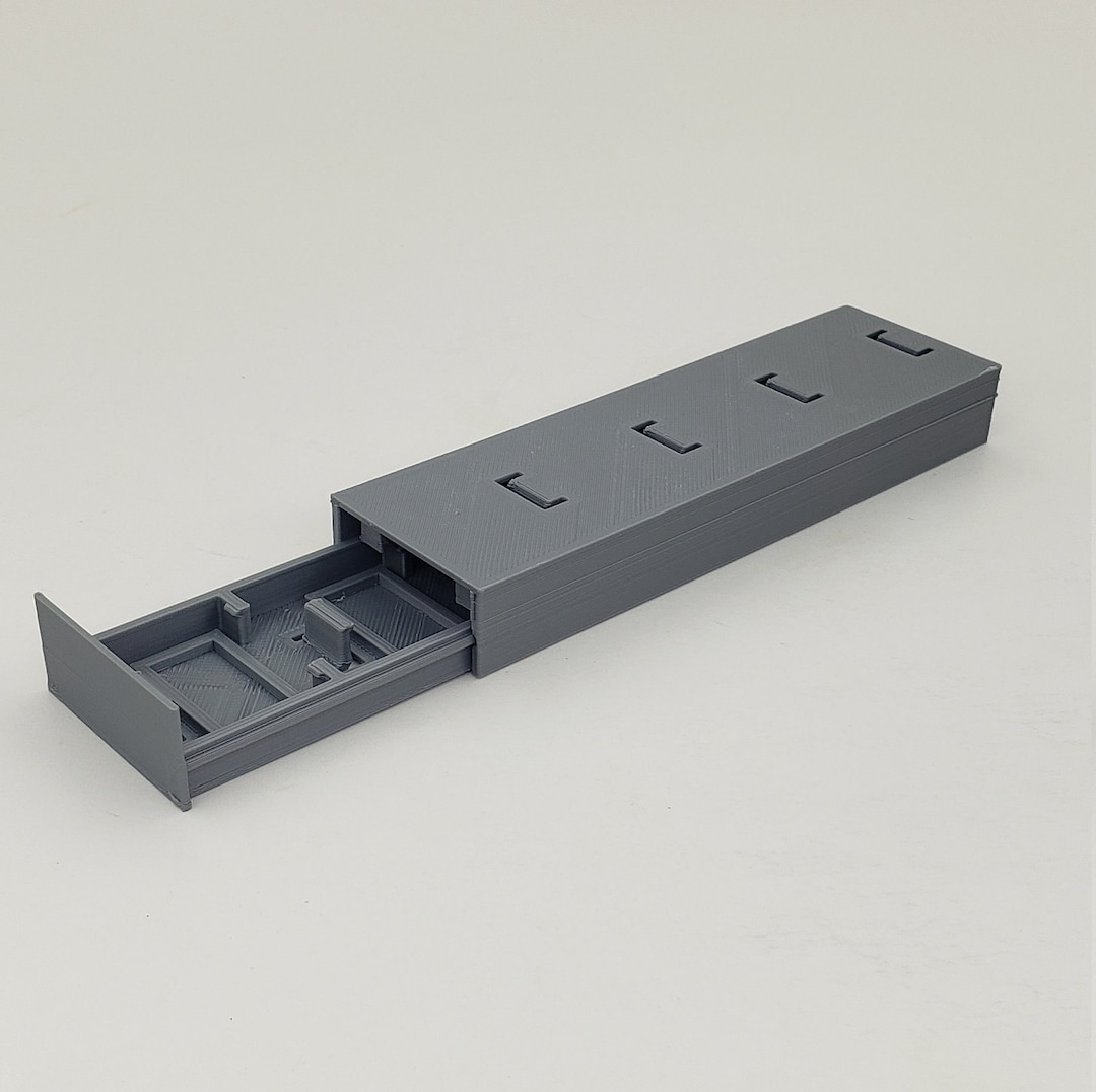 3D Printed Nintendo Switch Portable Game Case Holder 8 Games Silver PLA ...