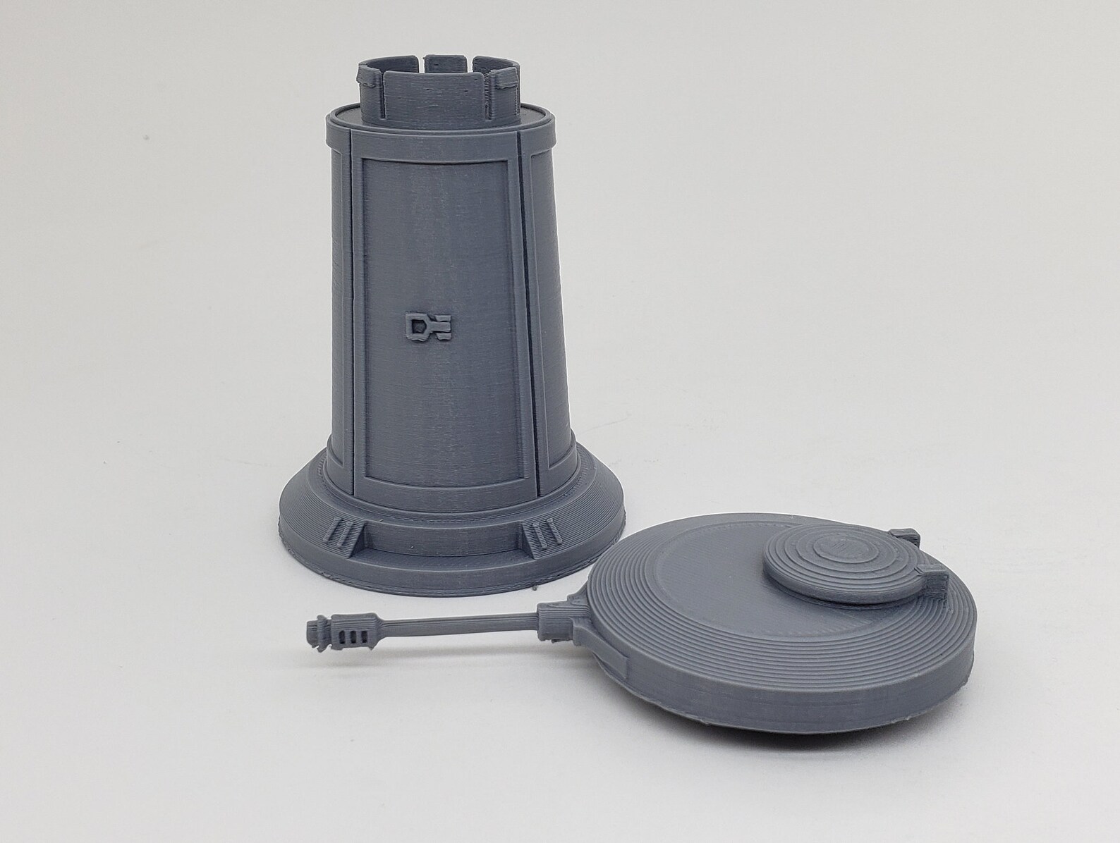 3D Printed Hoth Turret Legion Terrain Silver PLA Plastic | Etsy