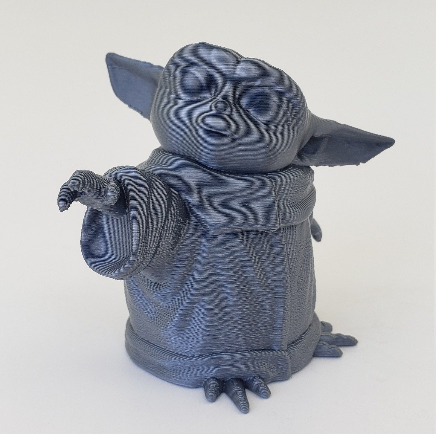 3D Printed 3 Baby Alien Figurine Silver PLA Plastic | Etsy