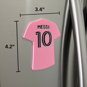 Lionel Messi #10 Jersey Magnet | Home Kit | Inter Miami Fridge Magnet ...