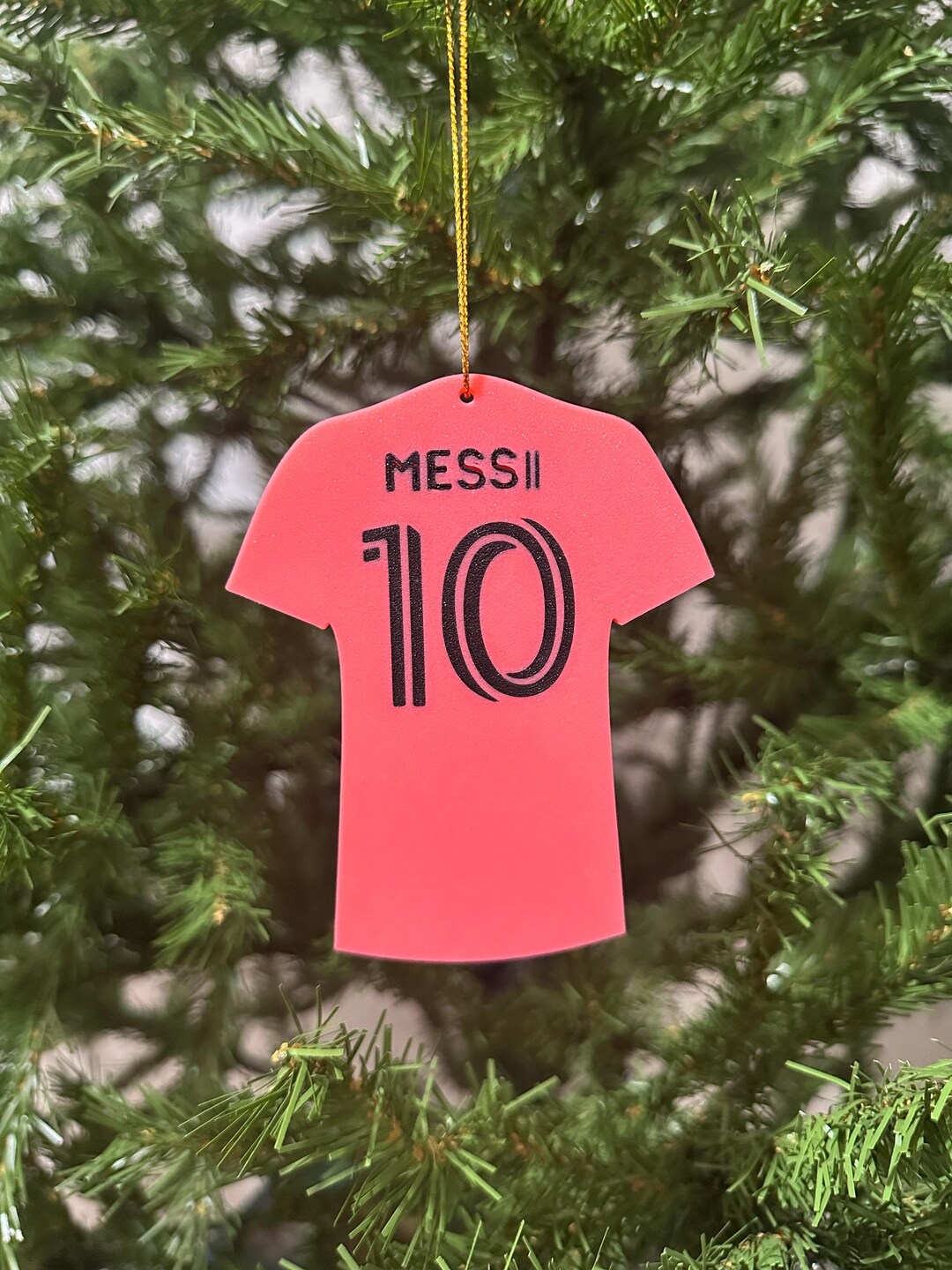 Lionel Messi #10 Christmas Ornaments | Home Kit | Inter Miami Jersey ...