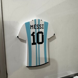 Lionel Messi #10 Jersey Magnet | Home Kit | World Cup Jersey | Fridge ...