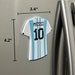 Lionel Messi #10 Jersey Magnet | Home Kit | World Cup Jersey | Fridge ...