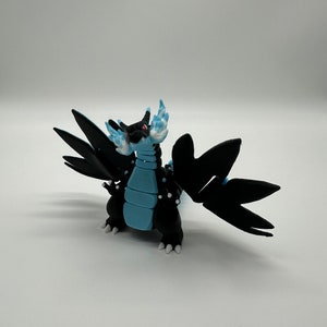 3D Printed Multi-color Mega Charizard X Articulated Flexi Toy - Movable ...