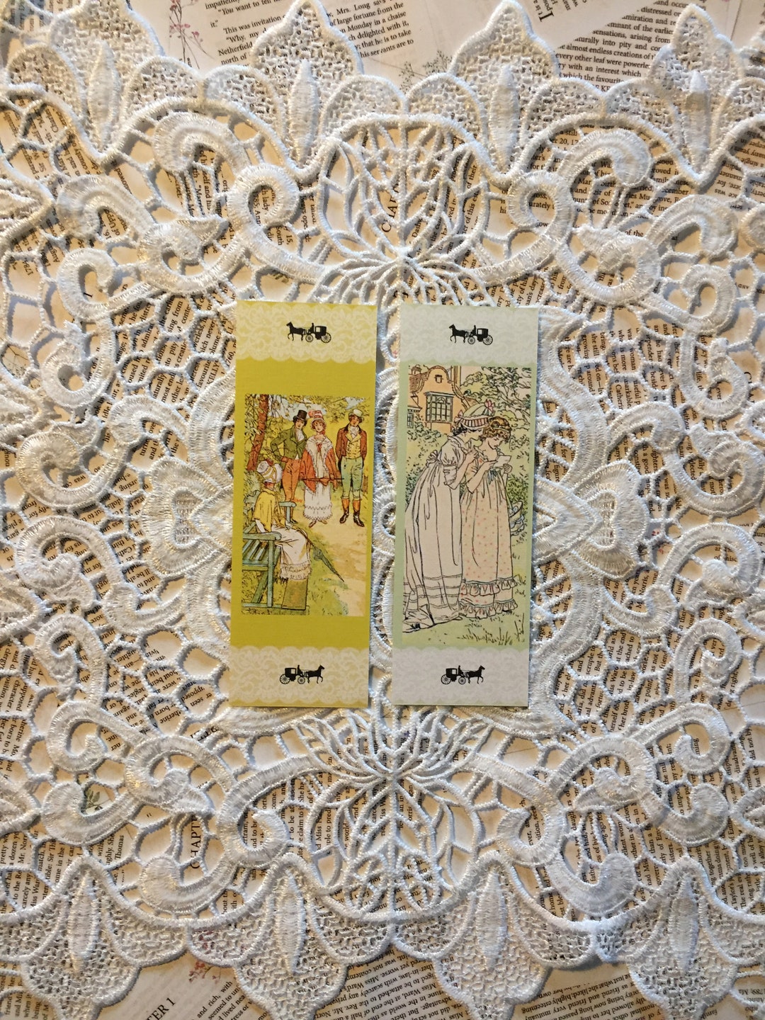 Charming Regency Bookmark Set With Jane Austen Quotes - Etsy
