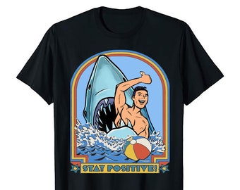 Stay Positive Shark - Etsy