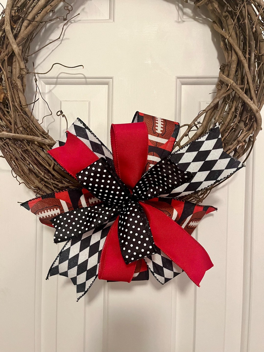 Collegiate Bow, College Bow, Red and Black Bow, NC State Bow, NCSU, NC ...