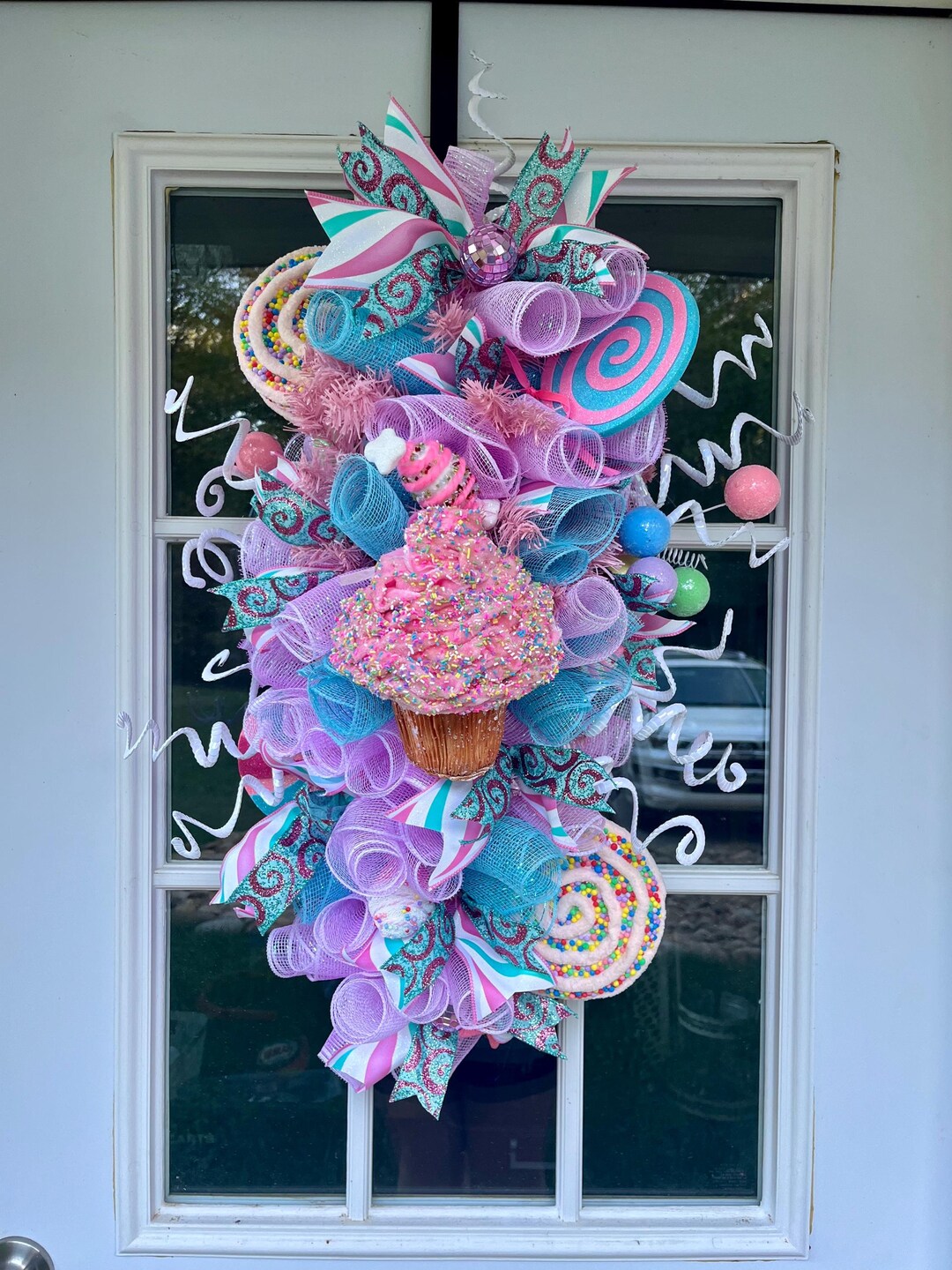 Candyland Swag, Candy Swag, Pink Christmas Swag, Christmas Swag ...