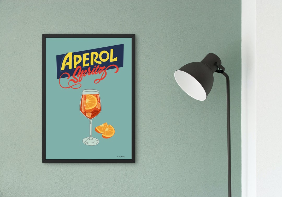 Aperol Spritz Print | Aperol | Vintage Italian Poster | Wall Art ...