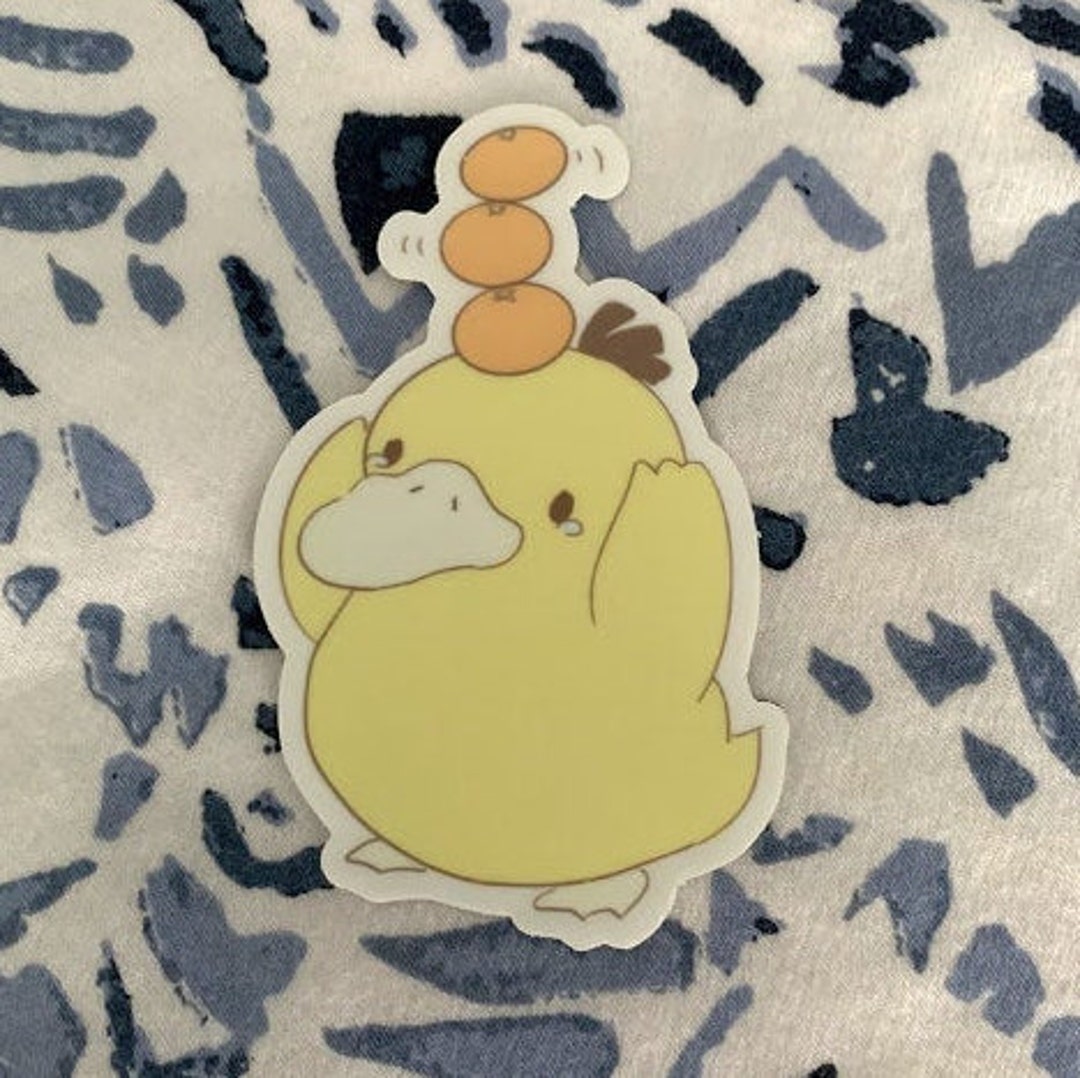 Psyduck Orange Vinyl Sticker - Etsy