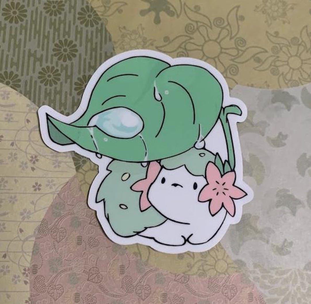 Shaymin Leaf Vinyl Sticker - Etsy