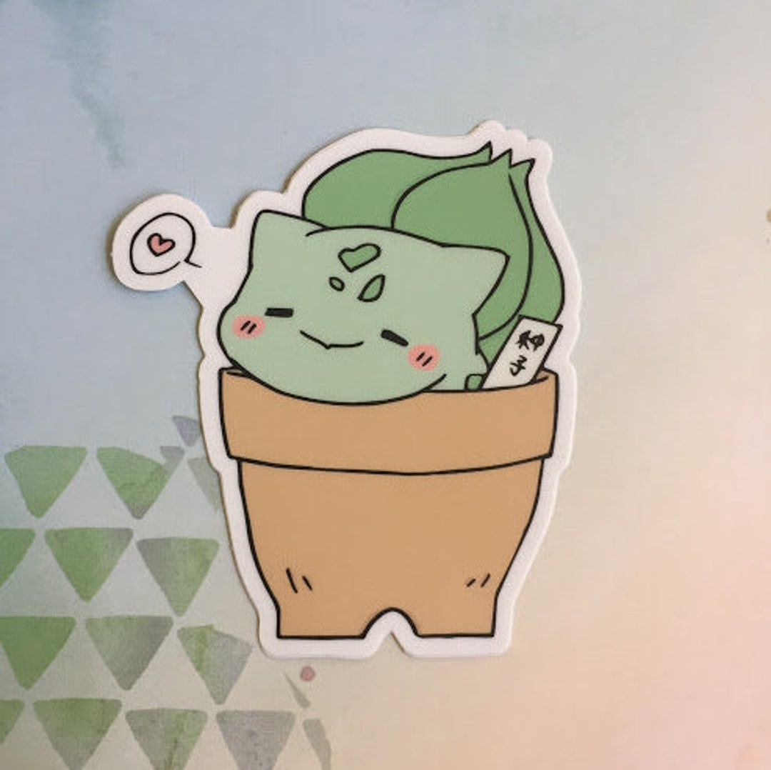 Bulbasaur Flowerpot Vinyl Sticker - Etsy