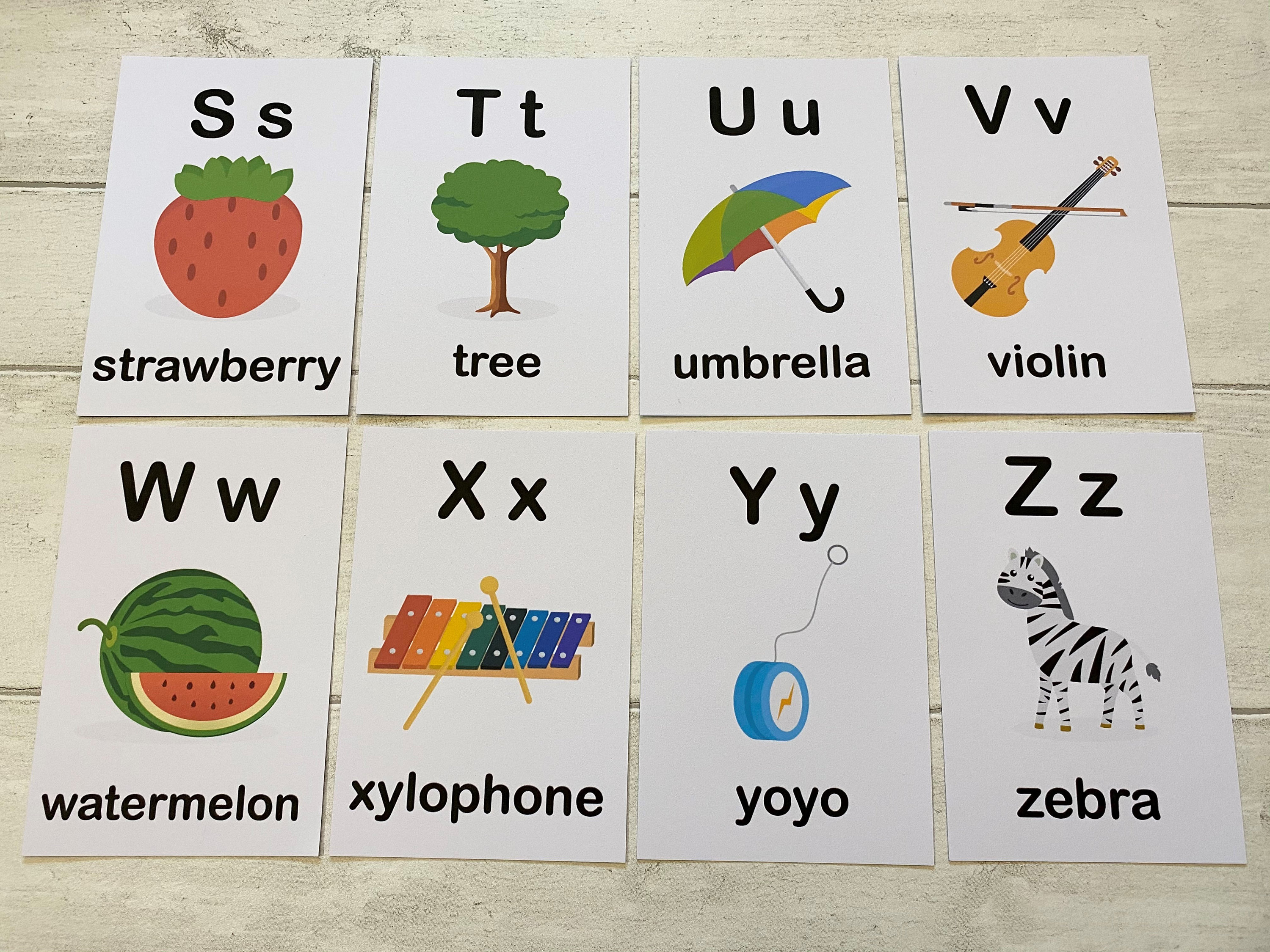 ABC Alphabet Flashcards for Toddler Education and Learning - Etsy