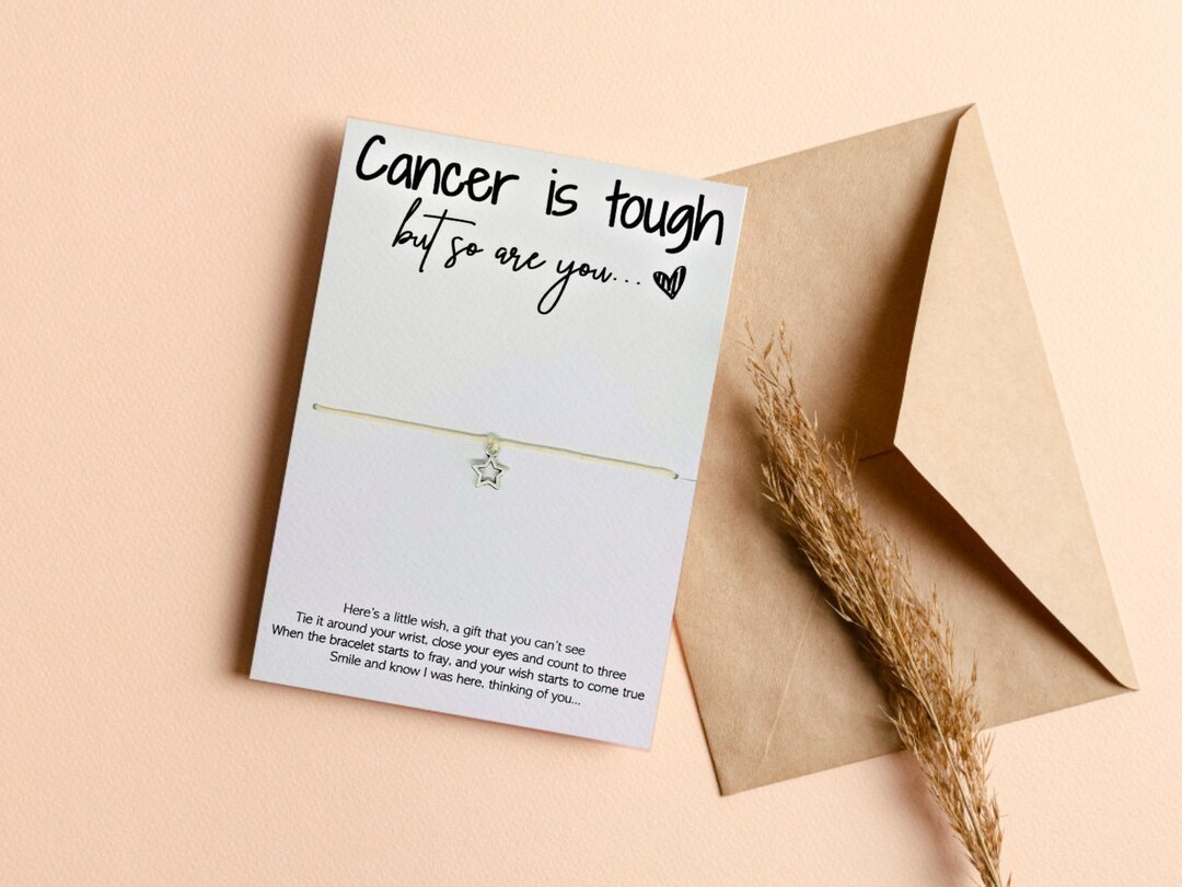 Cancer is Tough but so Are You, Cancer Bracelet, Cancer Gift, Thinking ...