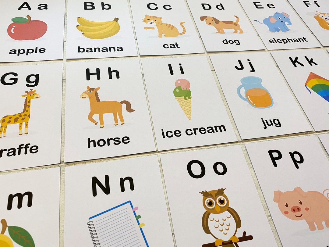 ABC Alphabet Flashcards for Toddler Education and Learning - Etsy