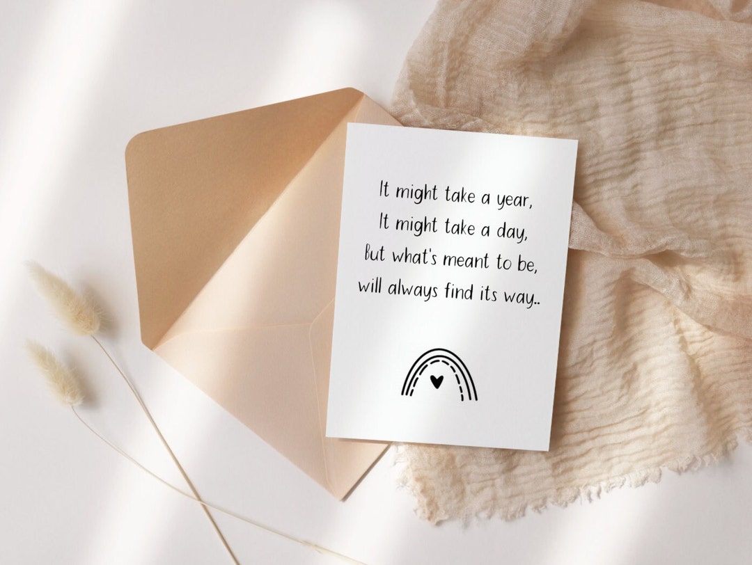 Rainbow Infertility Card: IVF Gift, Fertility Treatment Support - Etsy
