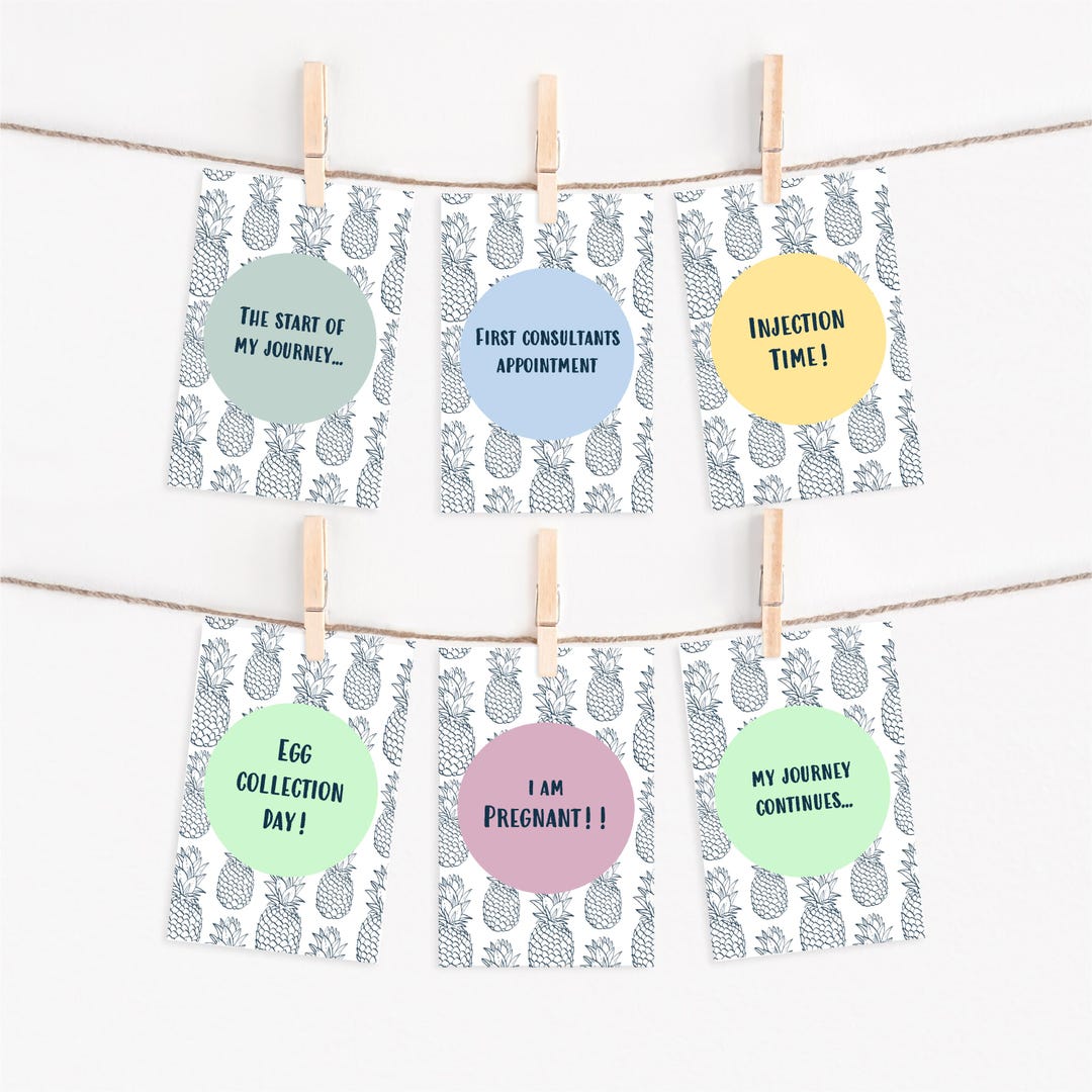SMBC Pineapple IVF IUI Milestone Cards, Single Mum by Choice - Etsy