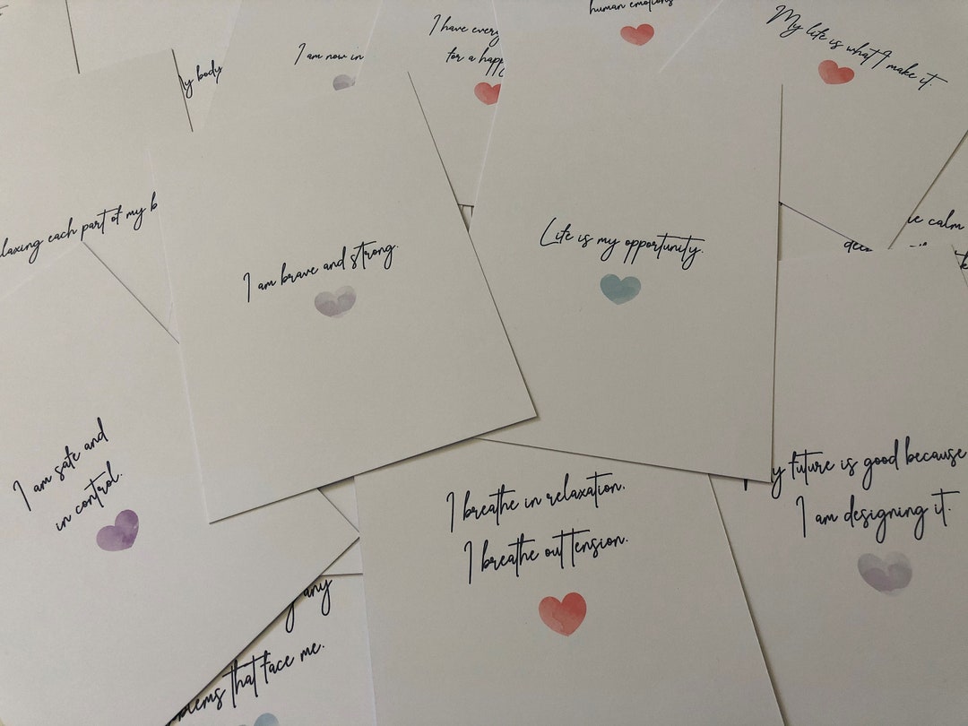 Positive Affirmation Cards Motivational Cards Positive Affirmation ...