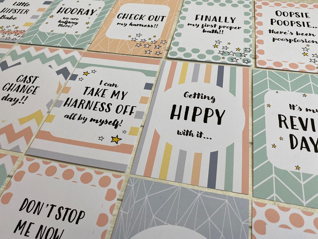 Hip Dysplasia Pastel Milestone Cards for DDH Brace and Pavlik Harness ...