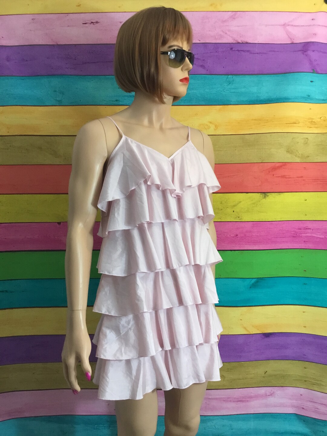 Pink Feminine Frilly Dress - Etsy UK