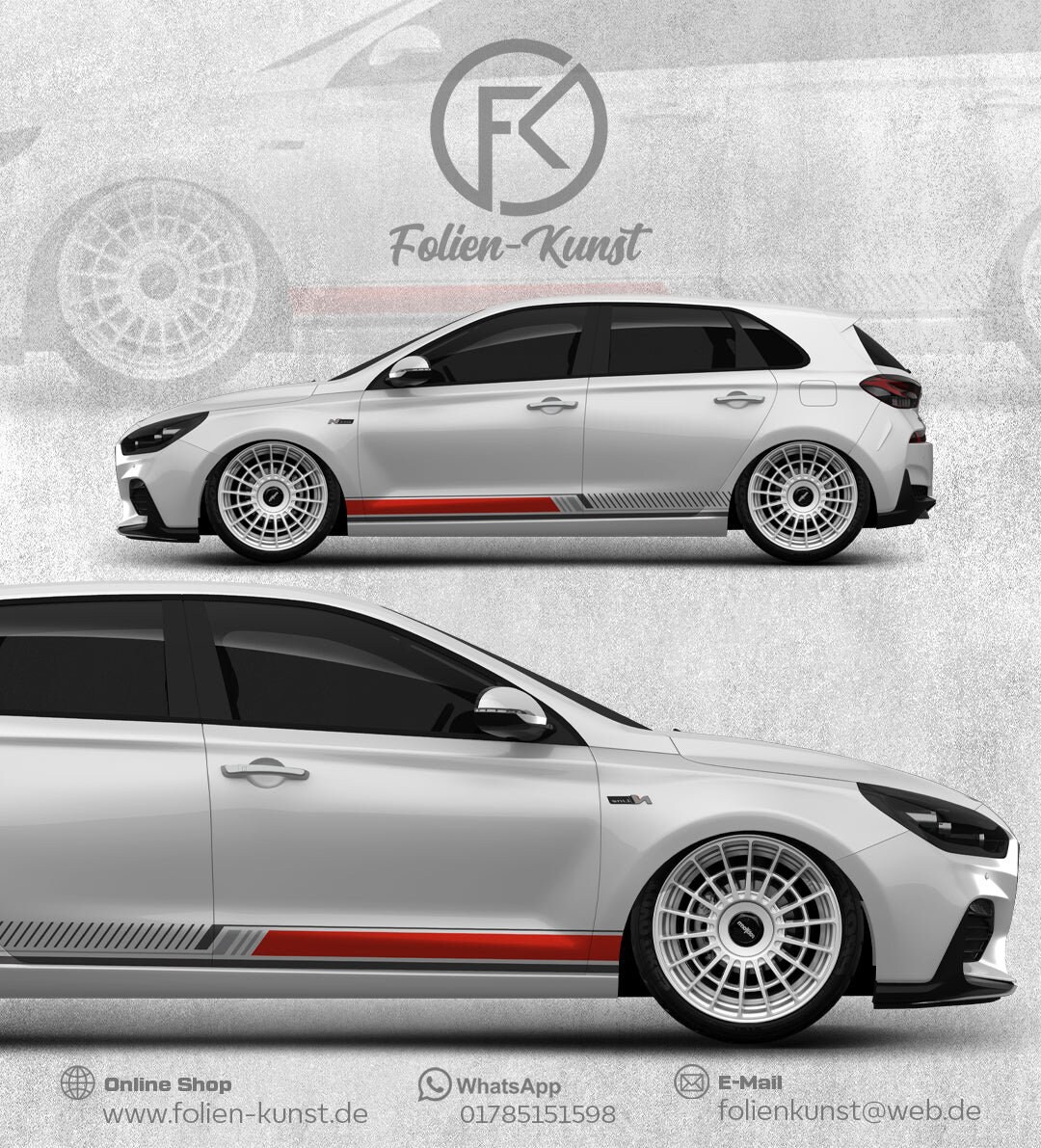 Light Side Stripes Car Foil Sidestripe Sticker Tuning 251 - Etsy