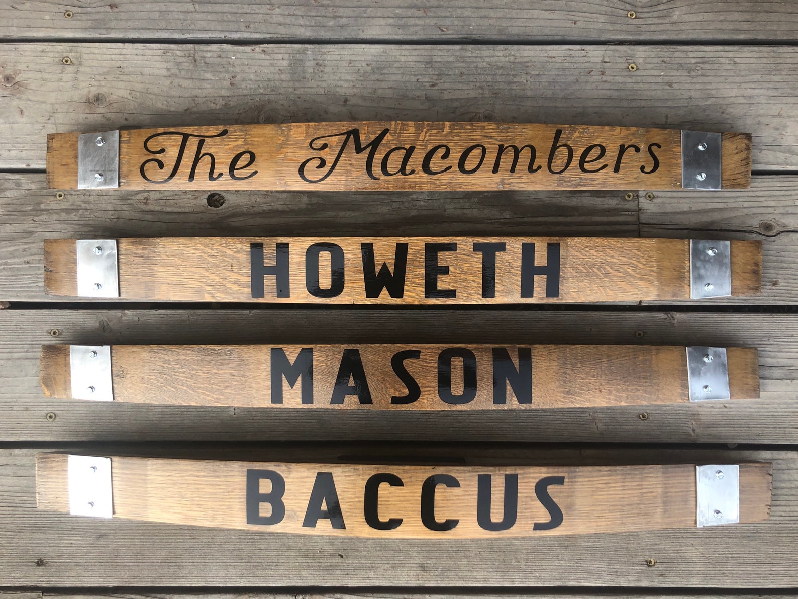 WHISKEY Barrel Stave Sign 29L / Custom Staves / Personalized - Etsy