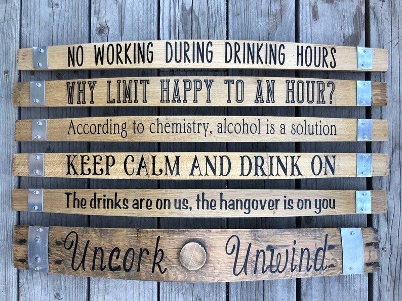 Premade Whiskey Barrel Stave Signs / Custom Staves / Personalized ...