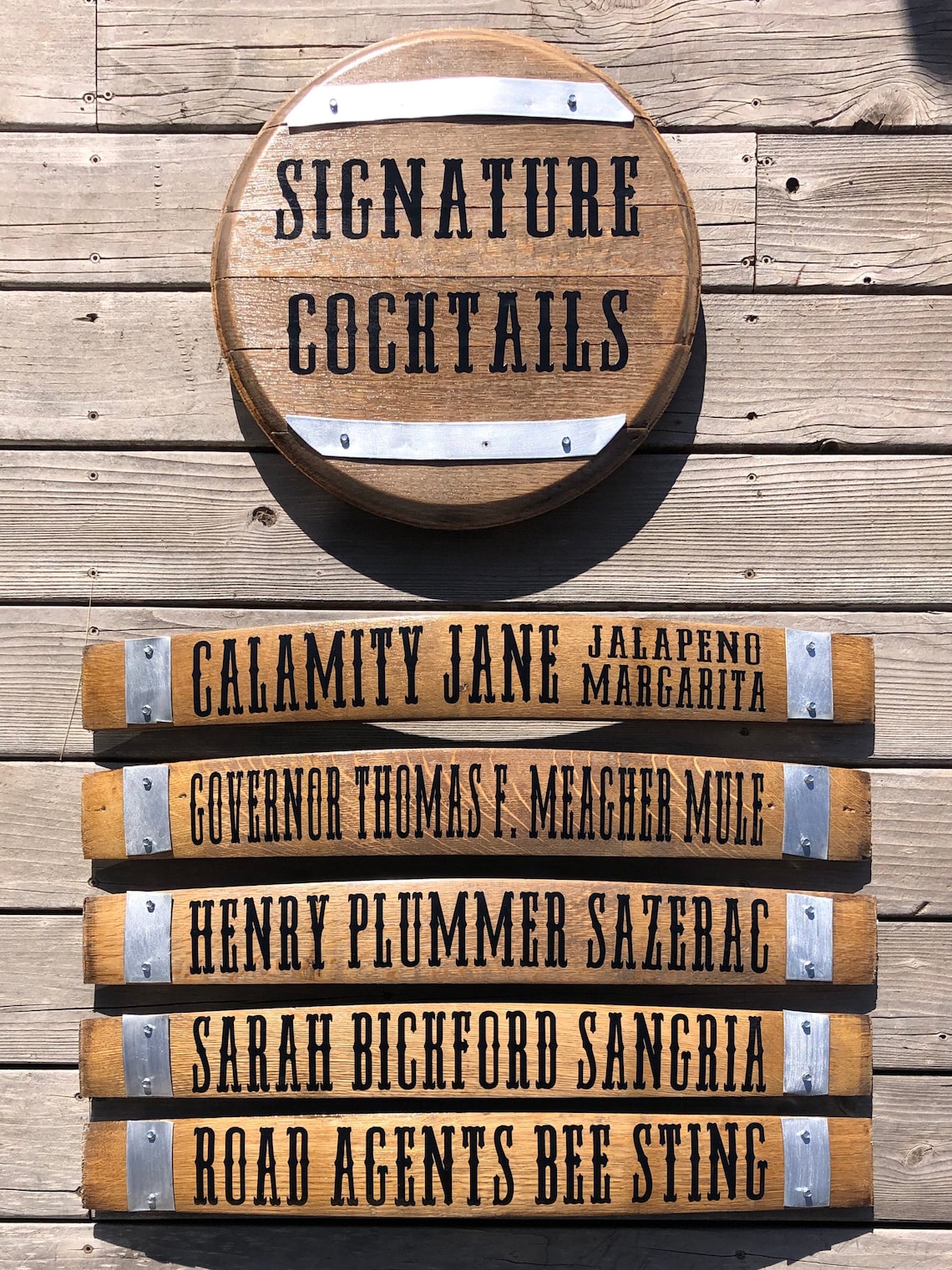 WINE Barrel Stave Sign 34.5L / Custom Staves / Personalized | Etsy