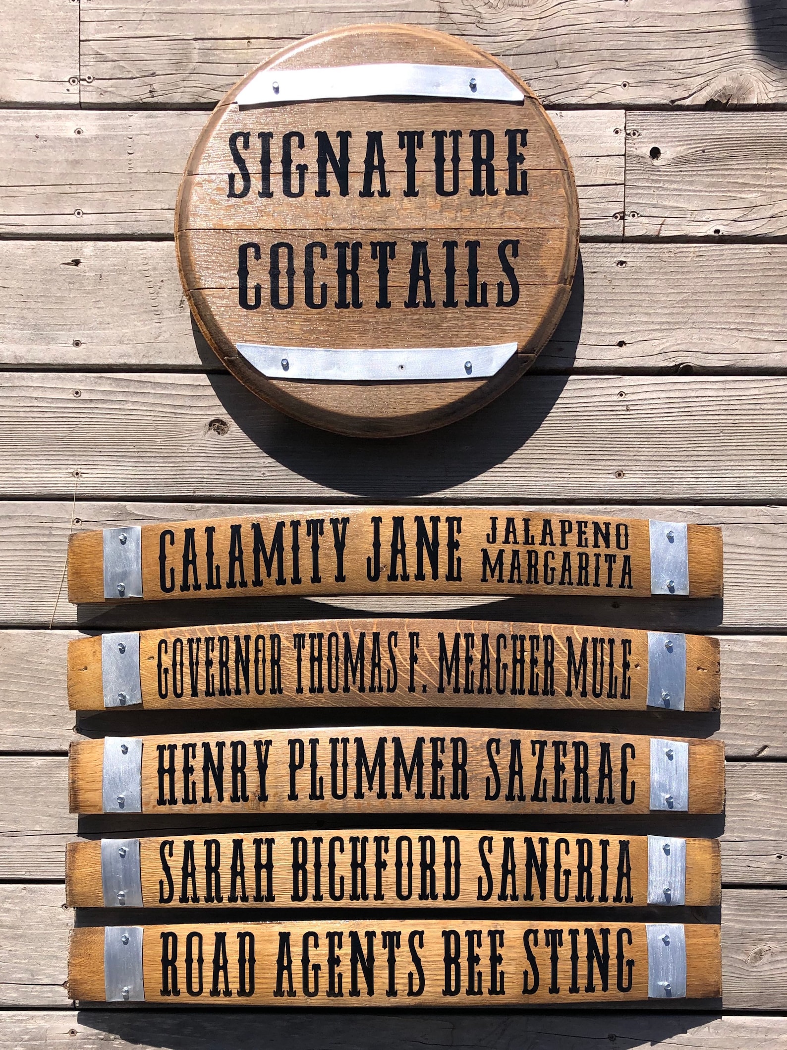 WHISKEY Barrel Stave Sign 29L / Custom Staves / Personalized - Etsy