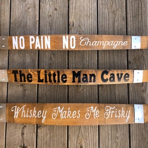 WHISKEY Barrel Stave Sign- 29”L / Custom Staves / Personalized Rustic ...