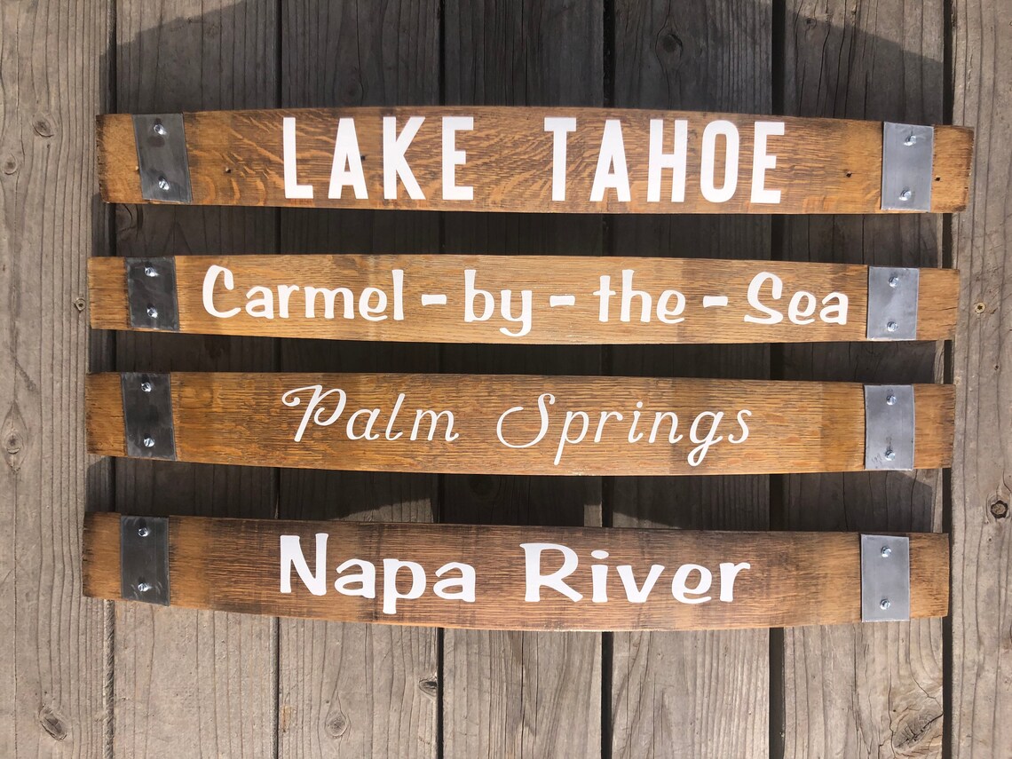 WINE Barrel Stave Sign 34.5L / Custom Staves / Personalized | Etsy