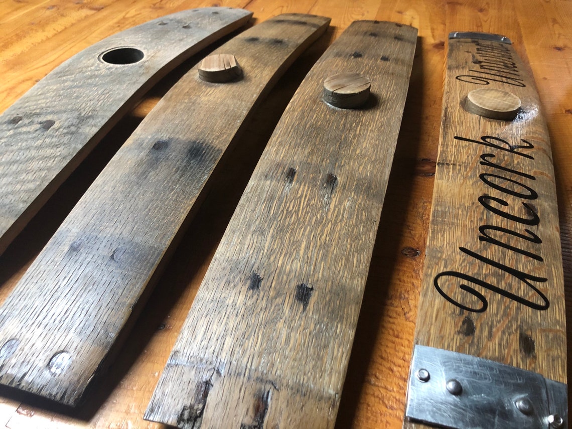 WHISKEY Barrel Stave Sign with Bunghole / Custom Staves / | Etsy