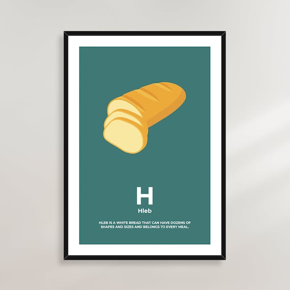 Hleb Bread Balkan ABC Poster Serbia Bosnia Croatia - Etsy