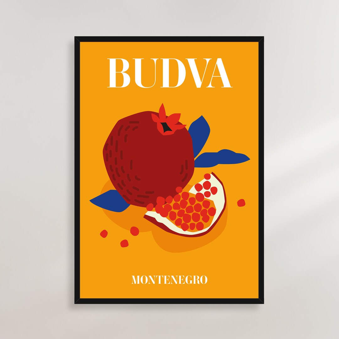 Budva, Montenegro - Flower Market Poster - Etsy