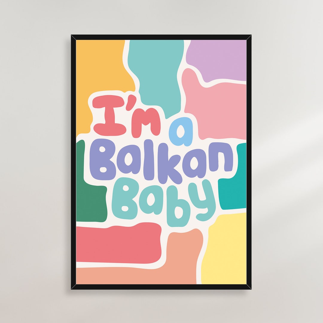 Balkan Baby Kids Poster Serbia, Croatia, Bosnia - Etsy