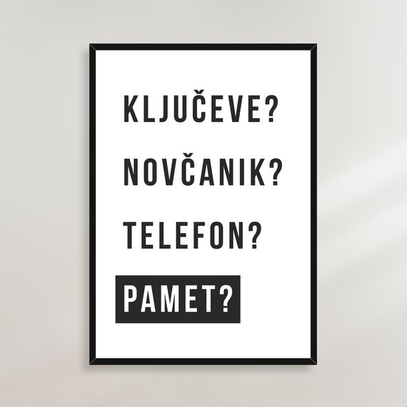 Pamet Reminder Poster Bosnia Serbia Croatia | Etsy