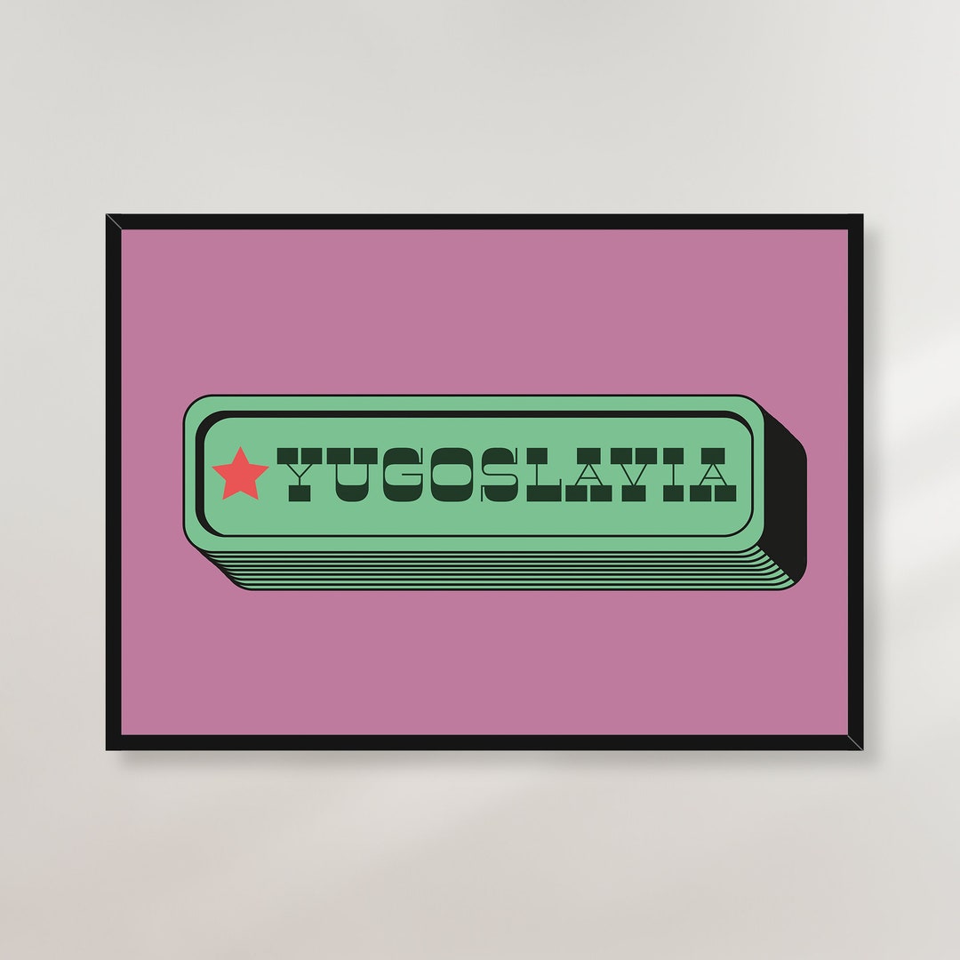 Yugoslavia License Plate Poster - Serbia, Croatia, Bosnia - Etsy