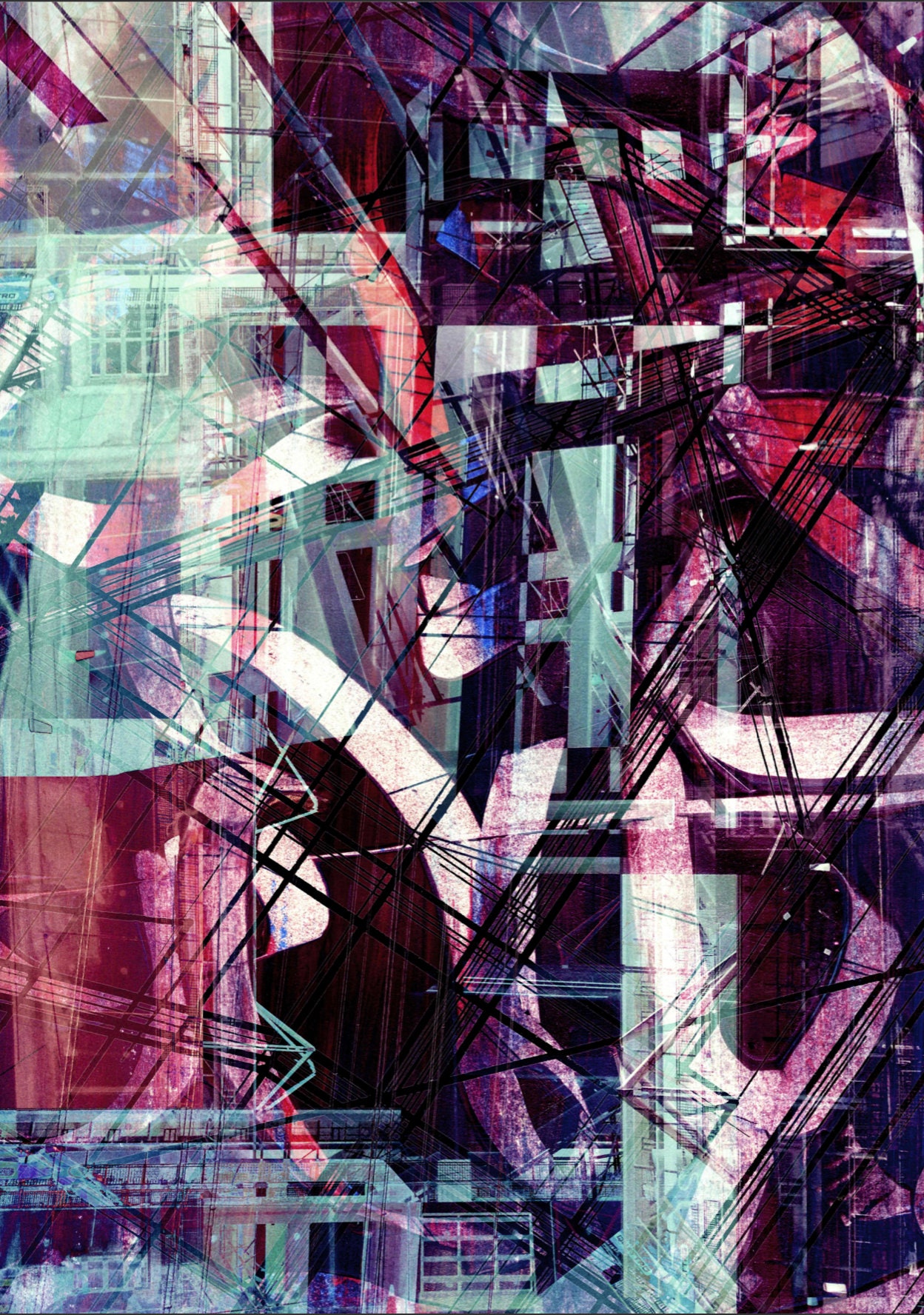 Abstract Wall Art, Art Print, A3 Print, Graphic Style, Colourful Print ...