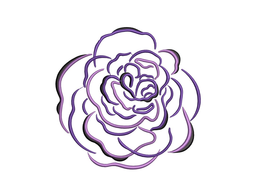 Machine Embroidery Design, Abstract Peony Style, Simple Peonies, Flower ...