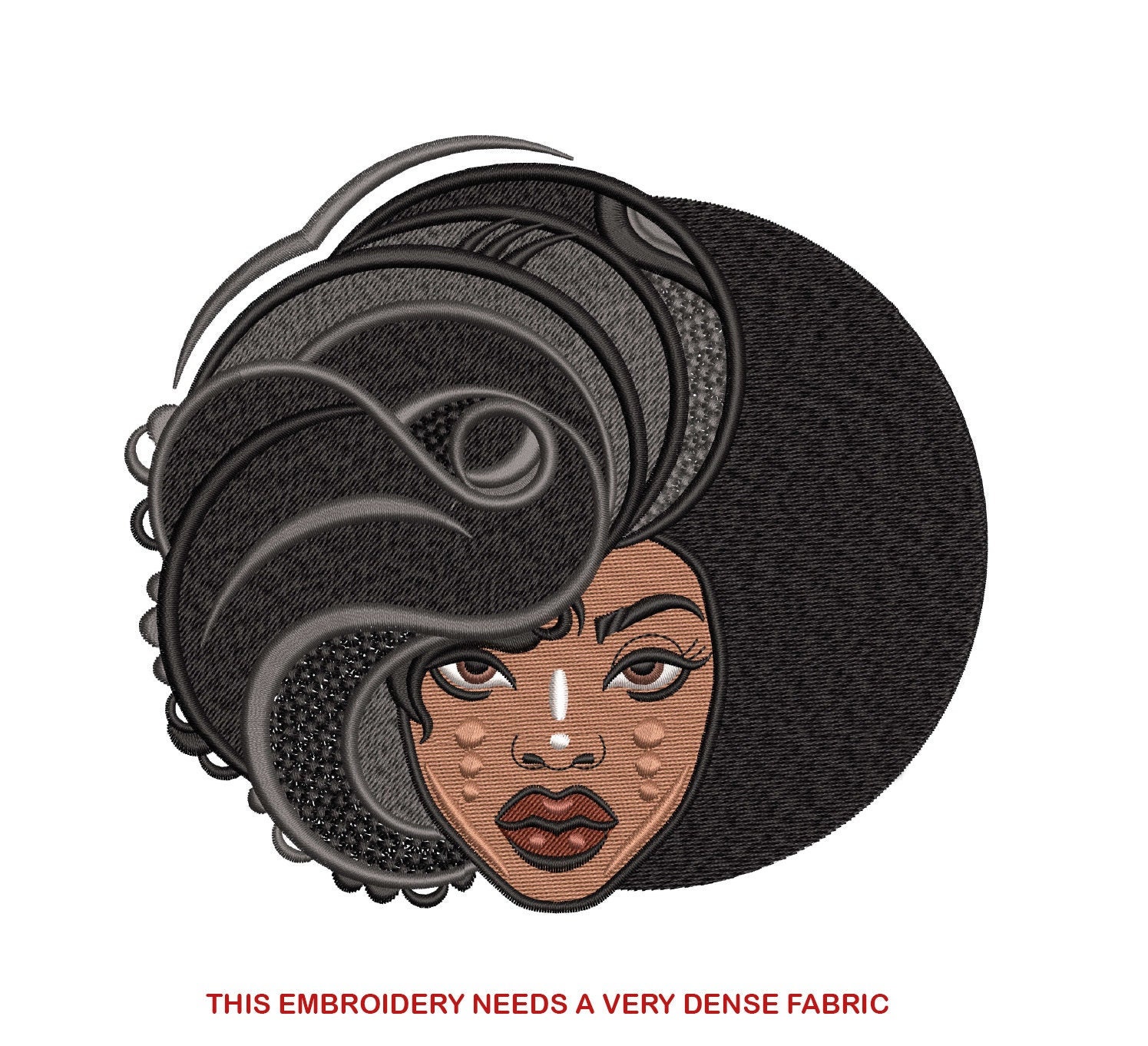 Machine Embroidery Design Cute Girl Natural Hair Woman 5 - Etsy