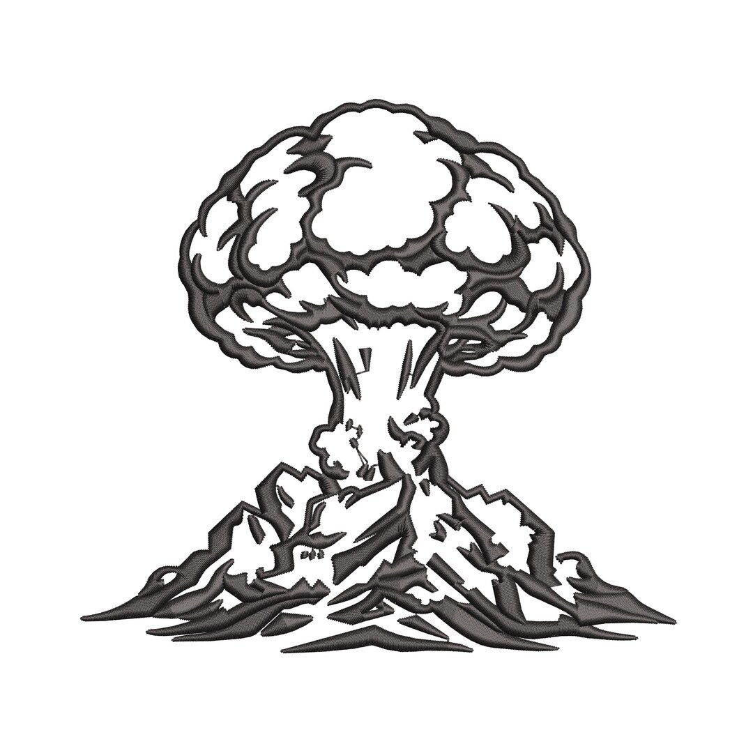 Machine Embroidery Design, Big Explosion, Science - 4, 5, 6, 7 Inch - Etsy