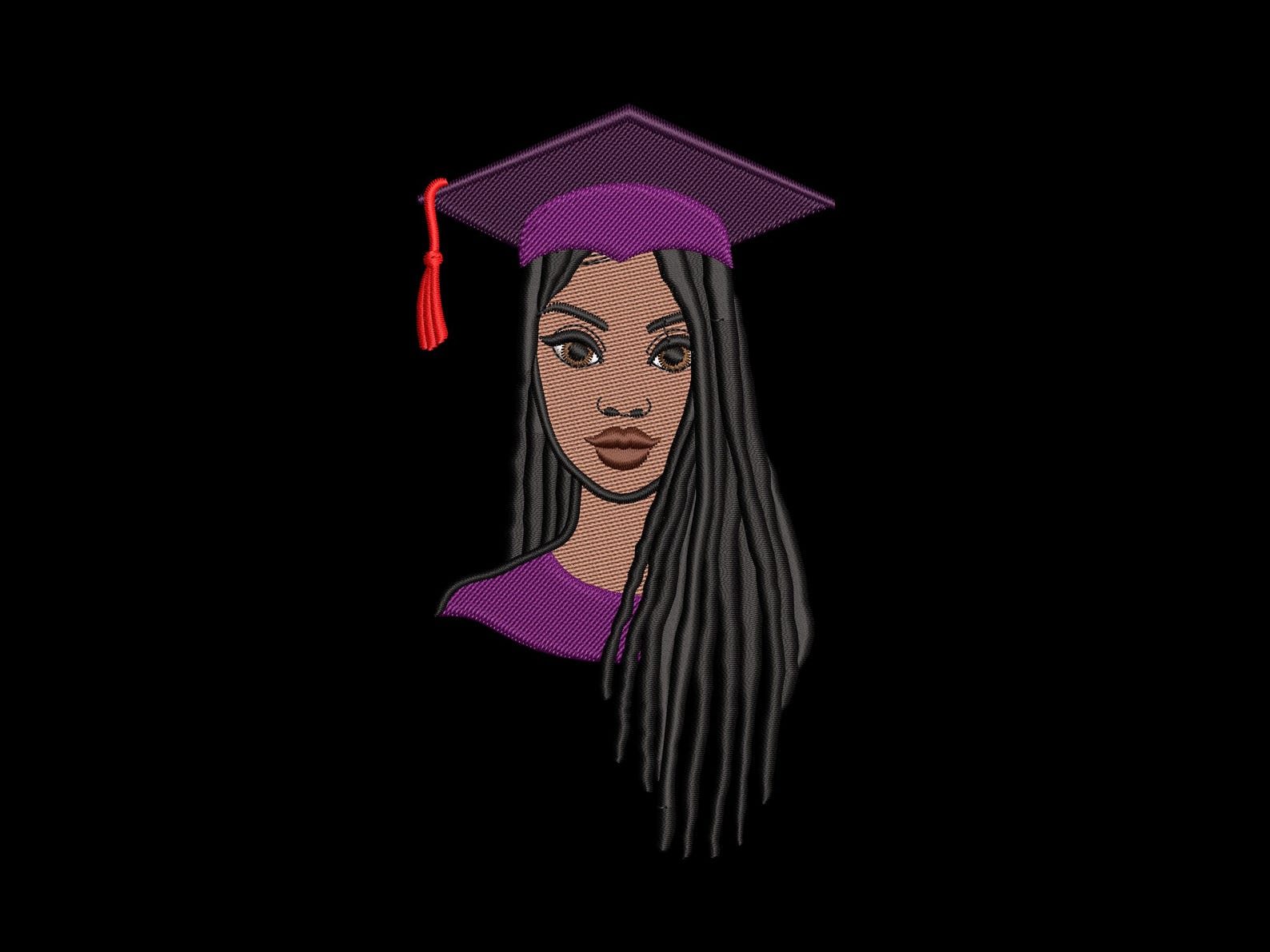 Machine Embroidery Design, Graduation Cute Girl, Graduate, Loc ...