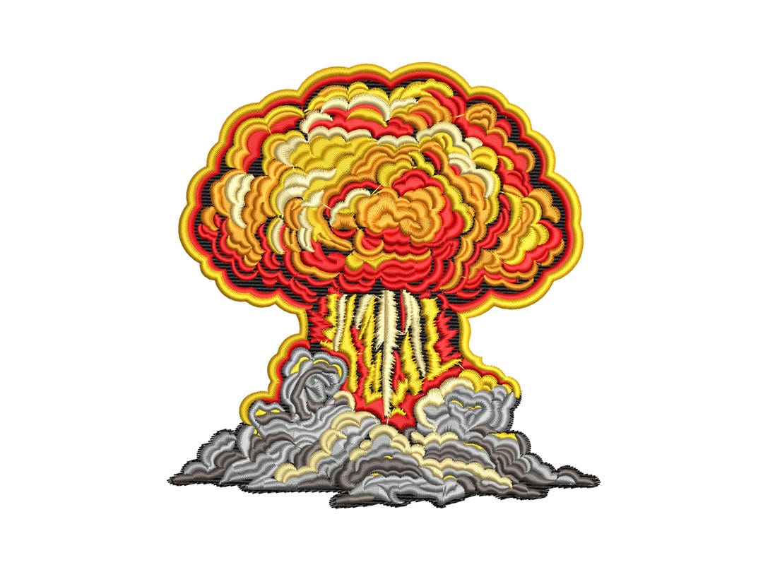 Machine Embroidery Design, Big Explosion, Science - 4, 5, 6 Inch - Etsy