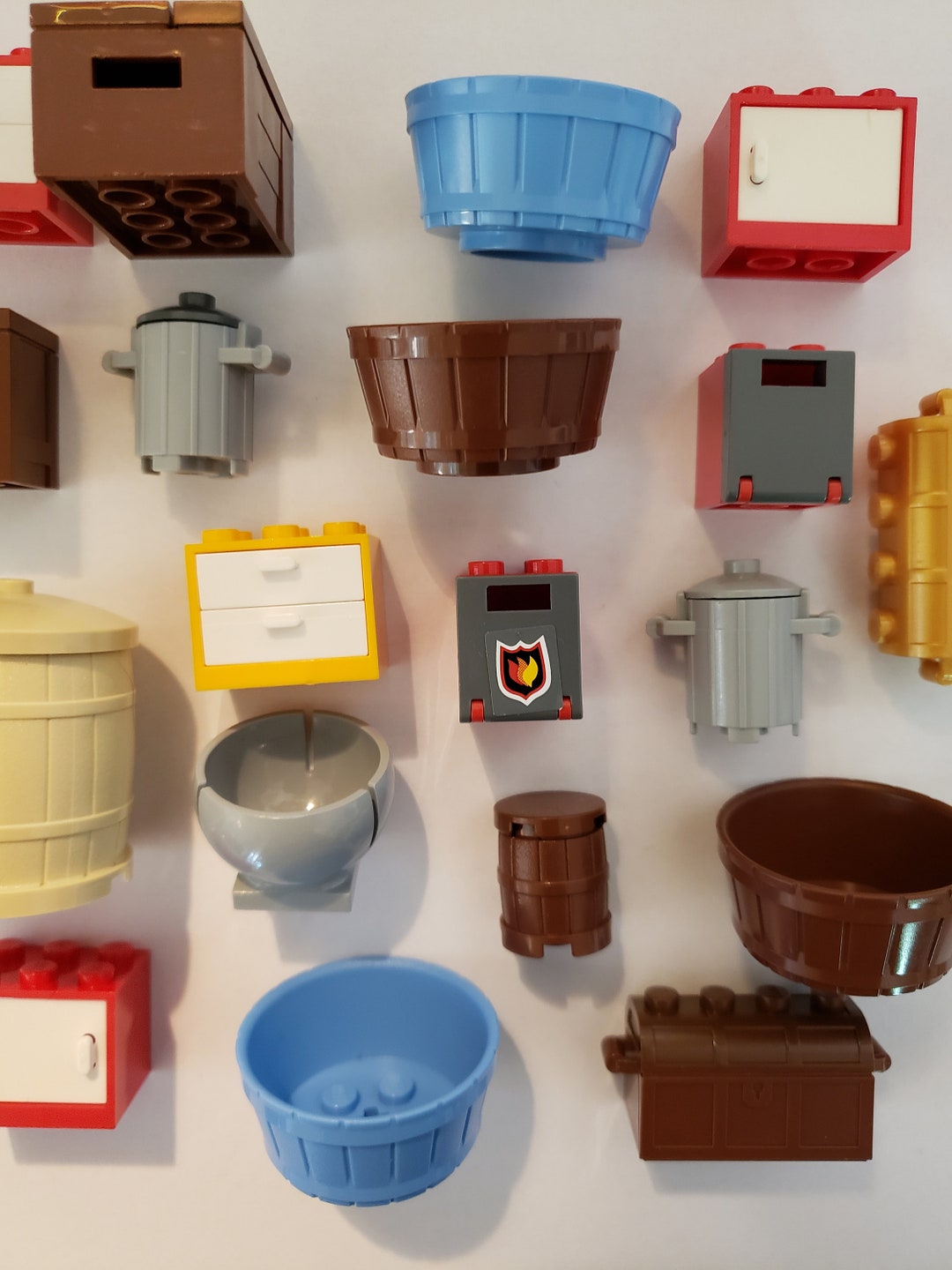 FAST SHIPPING LEGO® Containers 10 Pieces Bulk Lot trash Cans - Etsy