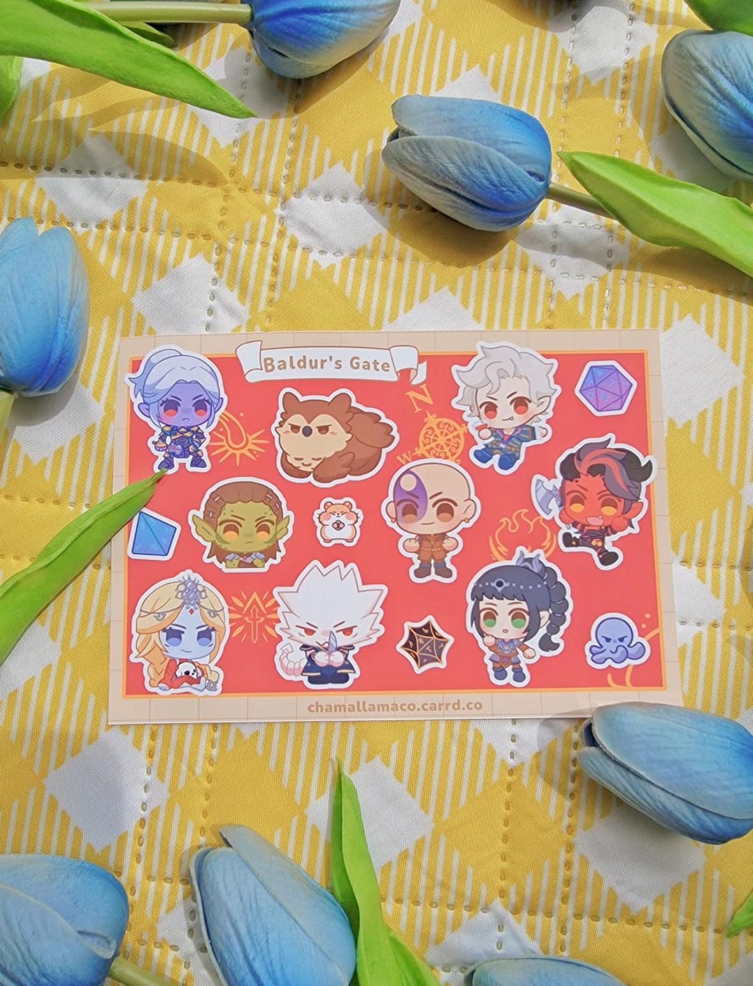 BG3 Sticker Sheet | Baldur's Gate Stickers | Baldur's Gate 3 Sticker ...