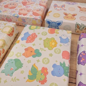 Pokemon Gift Wrap Sheets | Pokemon Wrapping Sheets | PKMN Gift Wrap ...
