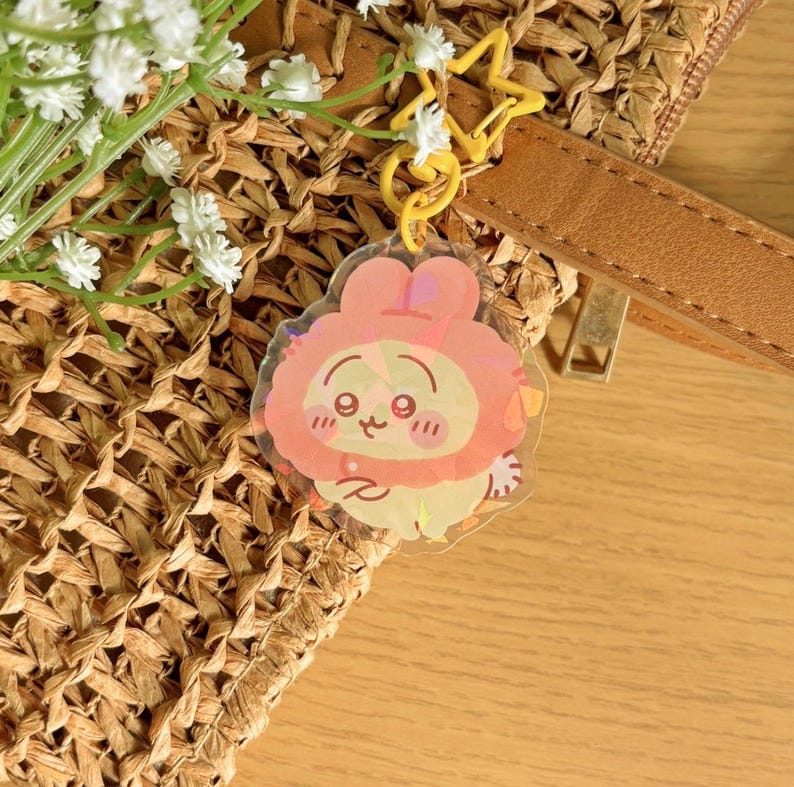 Chiikawa Acrylic Keychains: Hachiware Usagi Momonga Double Sided Hat ...